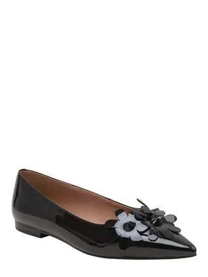 Linea Paolo Linea Paolo Narcisus Pointed Toe Flat Black Patent