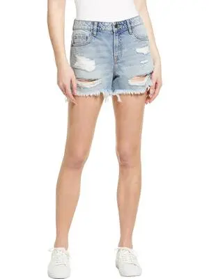 HIDDEN JEANS HIDDEN JEANS Distressed Boyfriend Denim Shorts