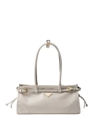 Prada Prada Bonnie Medium Leather Handbag White