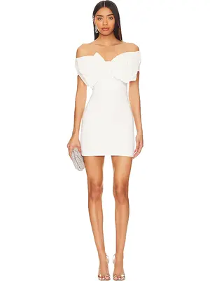 Bardot Mini Bow Dress - White