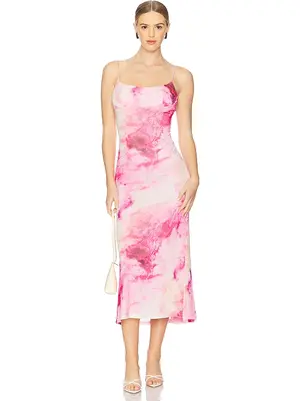 Bardot Adoni Midi Dress - Pink Tie Dye