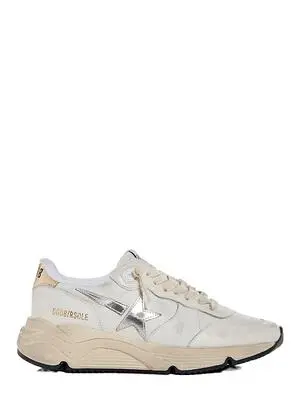 GOLDEN GOOSE Running Sole Low Top Sneakers - White/silver