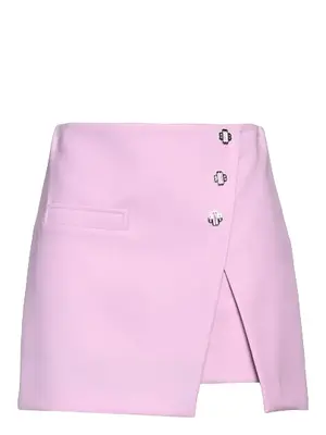 Maje Mini Flared Skirt With Metal Appliques - Purple
