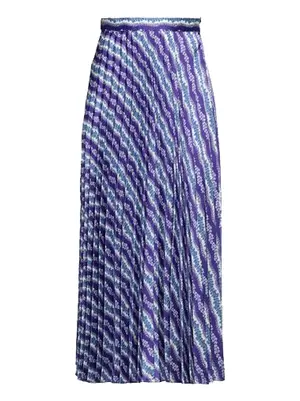 Sandro Pleated Midi Skirt - Purple