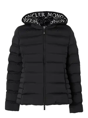Moncler Appliquéd Webbing-trimmed Quilted Shell Down Jacket - Black