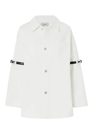 Coperni Coperni Oversized Paneled Denim Jacket White