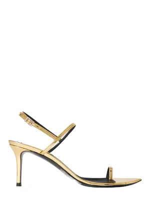 GIUSEPPE ZANOTTI Come Bolla Metallic Leather Slingback Sandals - Gold