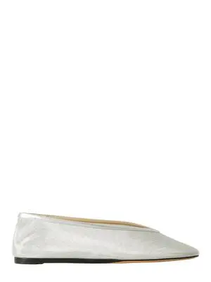 Le Monde Beryl Luna Metallic Ballet Flats Silver