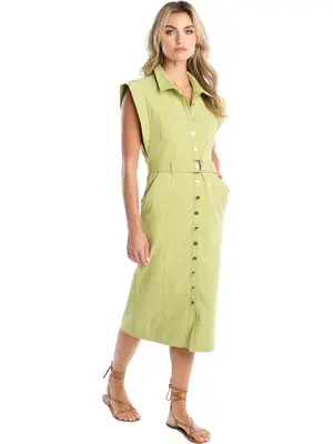 Allison Allison Avril Shirt Dress Green