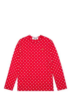 Play Comme Des Garcon Polka Dot Long-sleeve T-shirt - Red