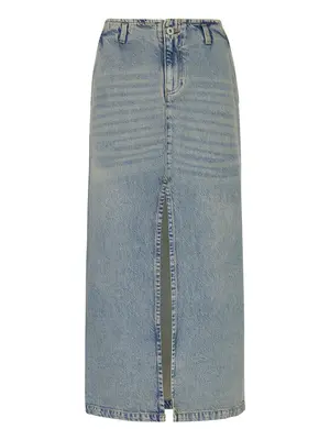 Gimaguas Leslie Denim Midi Skirt - Blue