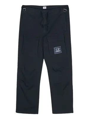 C.P. COMPANY Logo-appliqué Cargo Pants - Blue