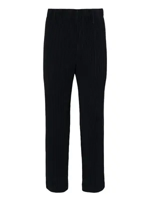 Issey Miyake Basic Tapered Plissé Trousers - Blue