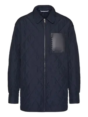 VALENTINO Rockstud Untitled Quilted Shirt Jacket