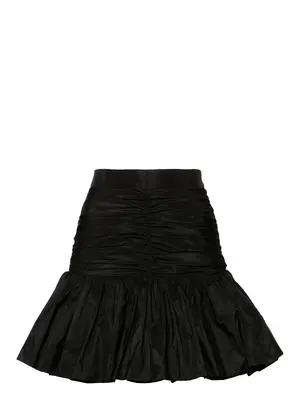 Patou Ruffled Faille Mini Skirt - Black