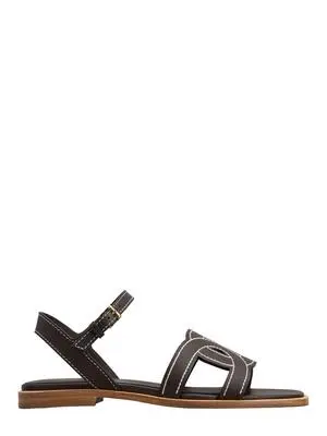 TOD'S Tod's Leather Layered Detail Sandals