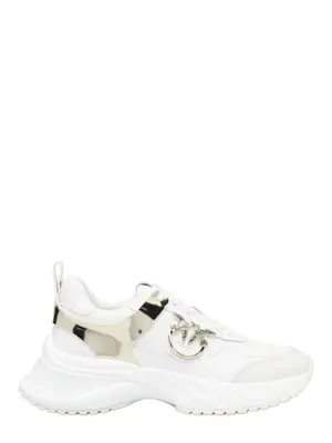 Pinko Ariel Love Birds-embellished Sneakers - White