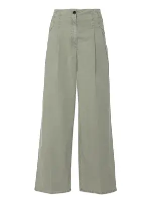 Peserico Pleat-detailing Palazzo Pants - Green
