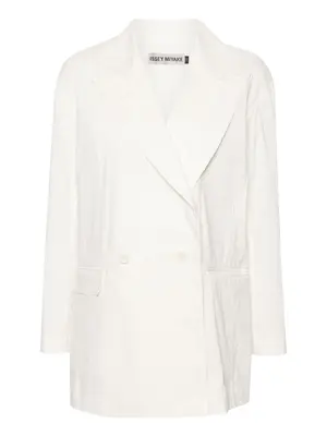 Issey Miyake Shaped Membrane Double-breasted Blazer - White
