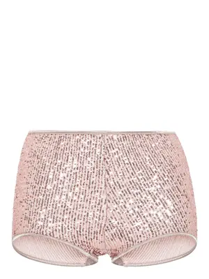 Alchemy Fashions X Lia Aram Sequin-embellished Shorts - Gold