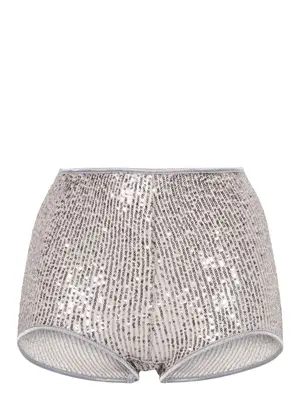 Alchemy Fashions X Lia Aram Sequin-embellished Shorts - Grey