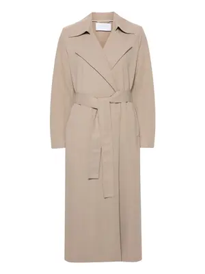 Harris Wharf London Notched-lapel Belted Trench Coat - Neutrals