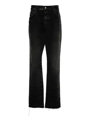 Amiri Release Hem Straight-leg Jeans - Black