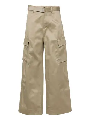 Sacai Belted Cargo Trousers - Brown