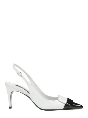 SERGIO ROSSI Sr1 75mm Slingback Pumps - White