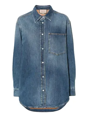 Gucci Interlocking G Denim Jacket - Blue