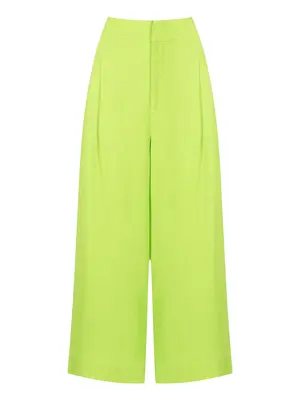 LENNY NIEMEYER Wide-leg Cropped Trousers - Green