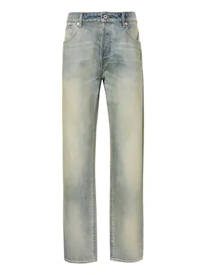 Kenzo Bara Mid-rise Slim-fit Jeans - Blue
