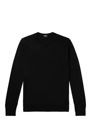 Zegna Cashmere And Silk-blend Sweater - Black