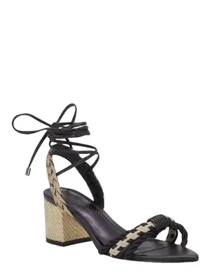 Jessica Simpson Jessica Simpson Prim Ankle Wrap Sandal Black Cream