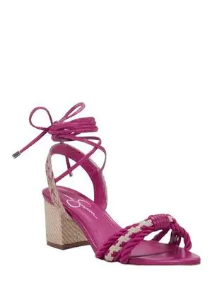 Jessica Simpson Jessica Simpson Prim Ankle Wrap Sandal Purple Combo
