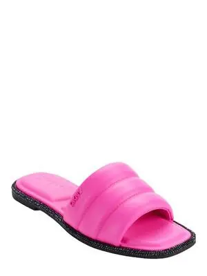 Dkny Quilted Slide Sandal - Shocking Pink