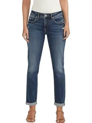 SILVER JEANS CO. Slim Fit Boyfriend Jeans - Indigo