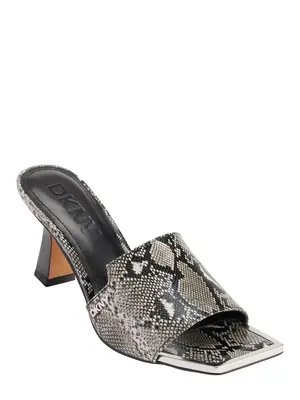 Dkny Square Toe Slide Sandal - Grey Multi