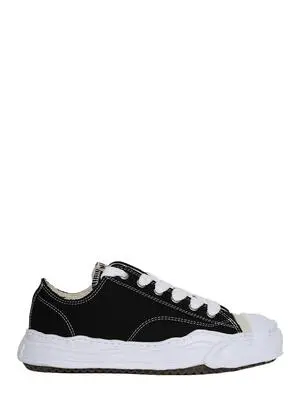 Mihara Yasuhiro Hank Og Sole Canvas Low-top Sneakers - Black