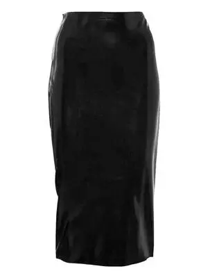 AZZEDINE ALAIA Alaïa Latex Pencil Skirt - Black