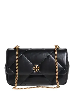 Tory Burch Mini Kira Diamond Flap Bag - Black