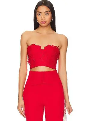 Bardot Brias Bustier - Fire Red