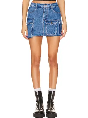 Bardot Zerah Cargo Mini Skirt - Vintage Blue