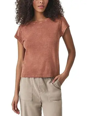 Splendid Faye Crewneck Tee Chestnut