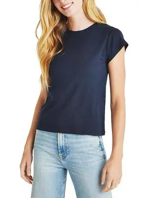 Splendid Faye Crewneck Tee - Navy