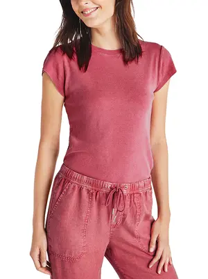 Splendid Faye Crewneck Tee Rossa