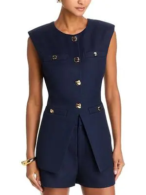 Endless Rose Tailored Vest Navy