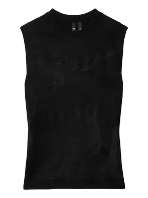 Adidas Originals By Alexander Wang Y-3 Jacquard-knit Vest - Black
