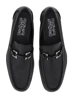 FERRAGAMO Gancini Buckle Loafer - Black