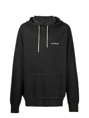 ISO.POETISM Logo-print Pullover Hoodie - Black